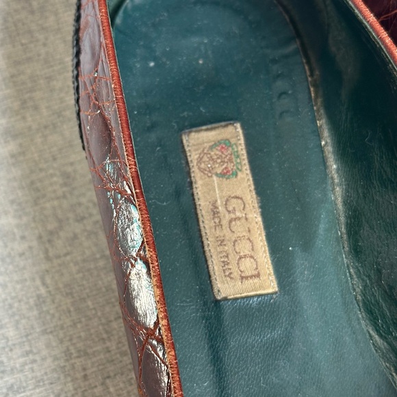 Gucci | Shoes | Vintage Gucci Spectator Wingtip Alligator Crocodile ...